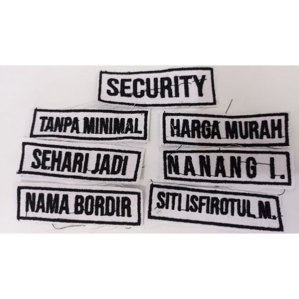 Jual Badge Nama bordir , Emblem Nama, Bordir Nama, Patch Nama, Nama ...
