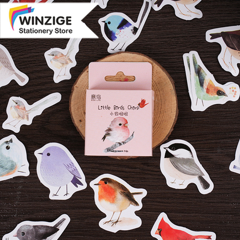 Jual Winzige 45Pcs Stiker Lucu Burung Sticker Jurnal Scrapbook Sticker ...