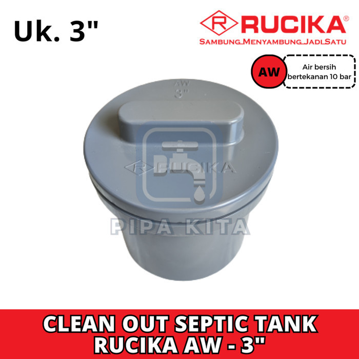 Jual Clean Out AW 3 Inch RUCIKA CO 3" Tutup Septic Tank PVC Buka Tutup ...