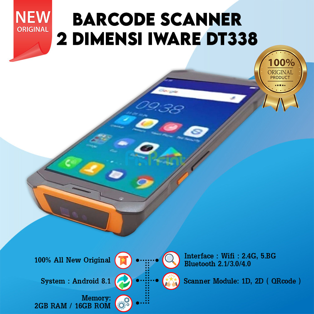 Jual PDT Android Handheld 2D Barcode Scanner - Z DT338 ZDT-338 WiFi ...