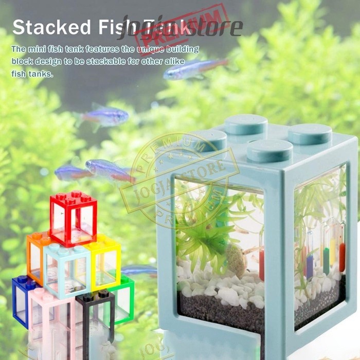 Jual Aquarium Ikan Model Brick Akuarium Mini Ikan Cupang Akrilik with ...