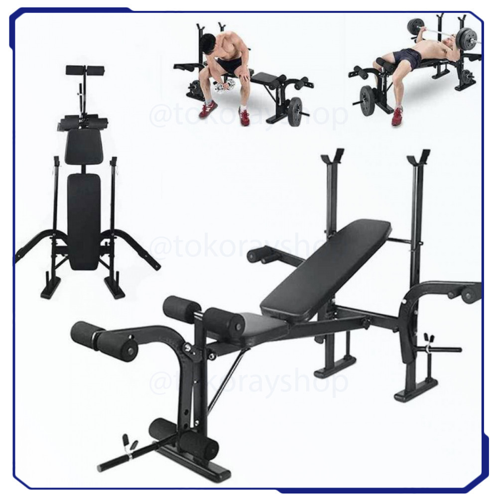 Jual Fitness Station Weight Bench Press Body Building Rig Home Gym - ZE68 | Shopee Indonesia
