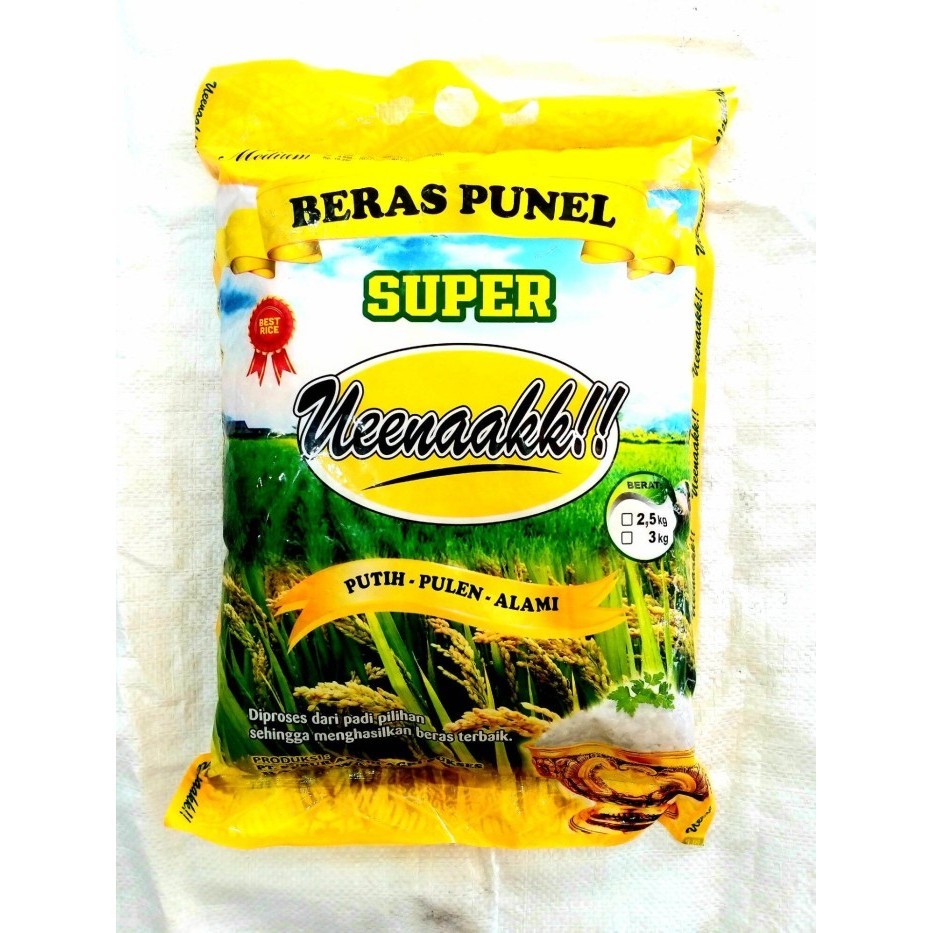 Jual BERAS UENAK 3kg / BERAS ZAKAT / BERAS CAP UENAK / BERAS 3KG ...
