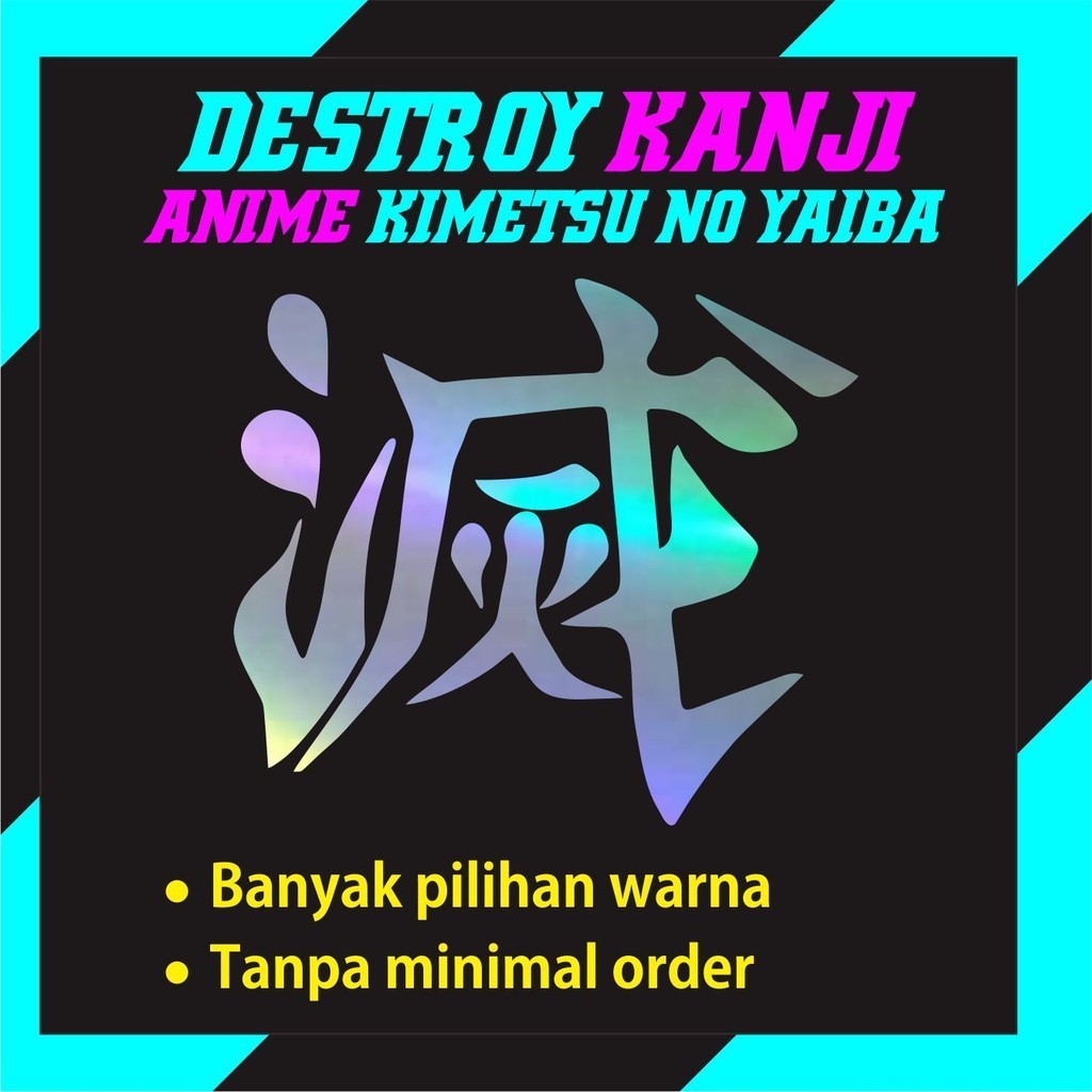 Jual Stiker Destroy kanji Demon Slayer Corps Logo Anime Kimetsu No ...