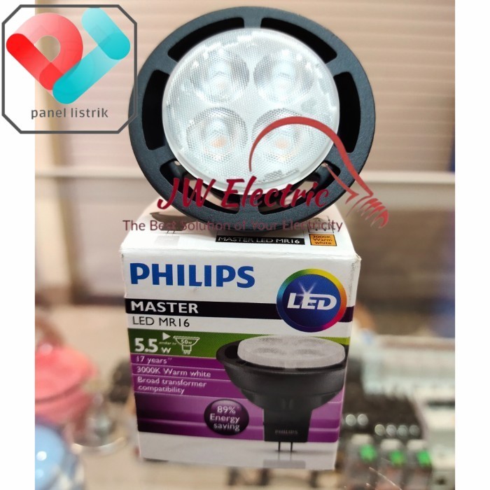 Jual Lampu Master LED Philips MR16 5.5 Watt 12V 2700K/3000K 24° GU5.3 ...