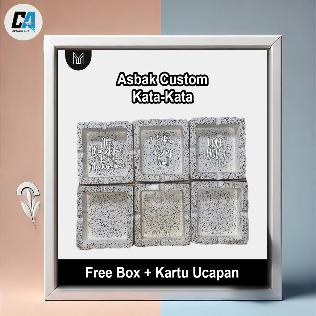 Jual Asbak Custom Teks - Hadiah Unik dengan Kartu Ucapan dan Box ...