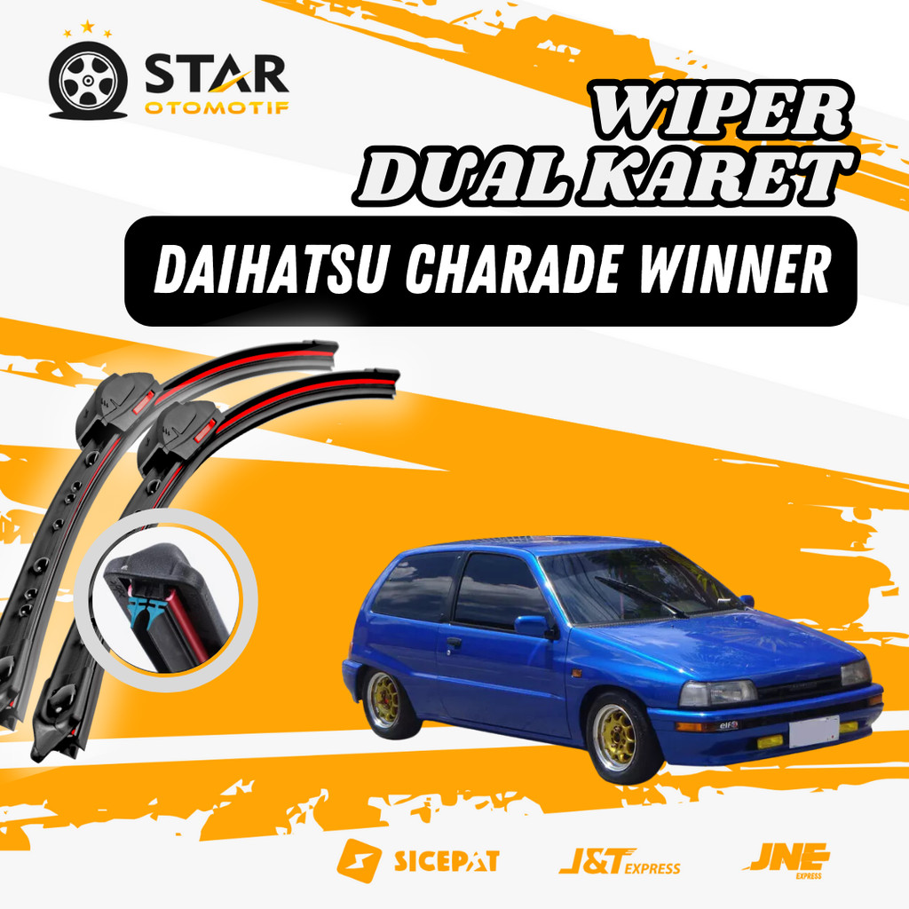 Jual Wiper Dual Karet Daihatsu Charade Winner Double Karet Frameless ...