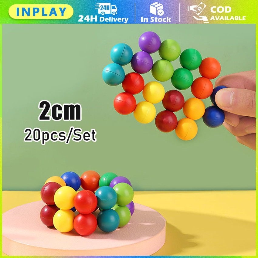 Jual 2CM Mainan Edukasi Anak 3D Puzzle Ball / Puzzle Bola Magnetic DIY ...