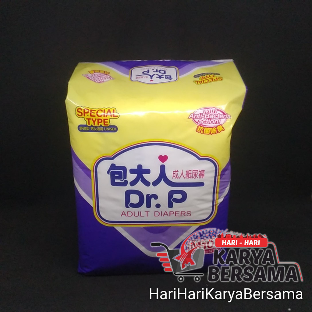 Jual POPOK DIAPERS DEWASA DR.P ADULT DIAPERS SPECIAL TYPE M 10'S ...