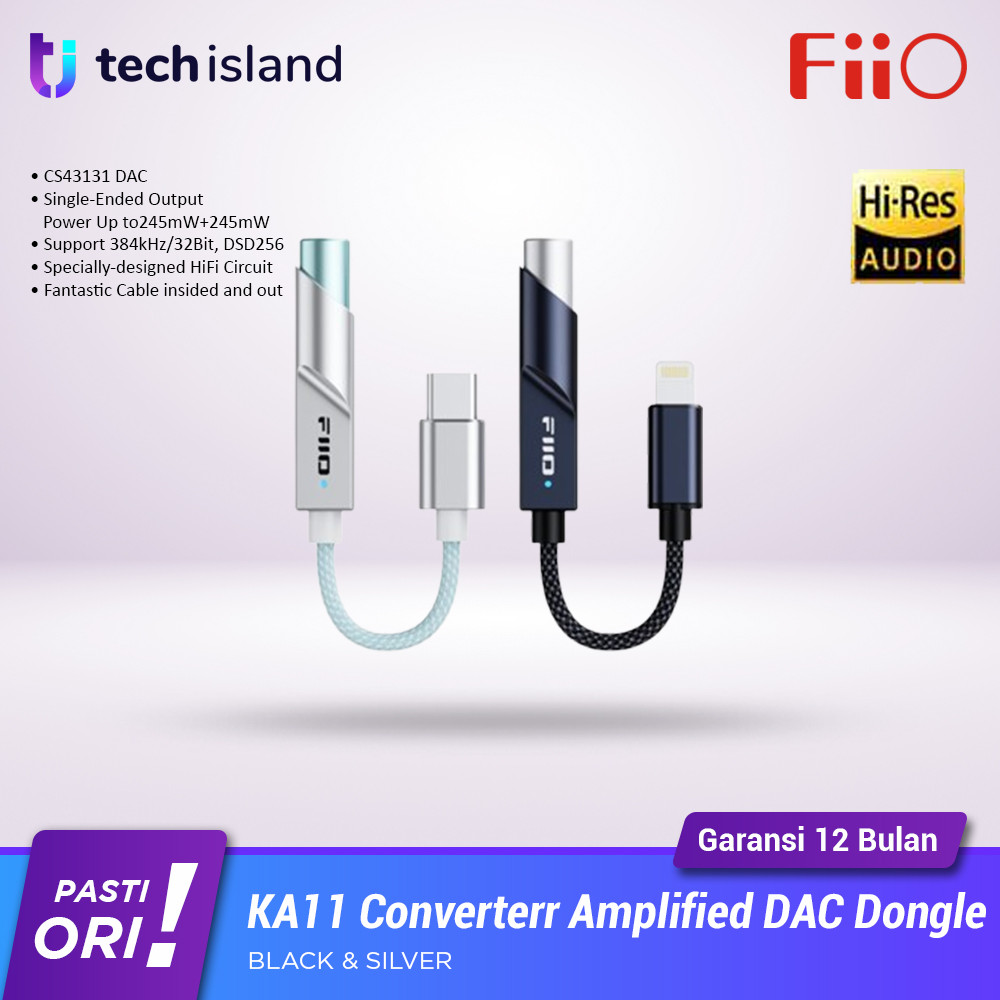 Jual FIIO KA11 / KA-11 Portable DAC / AMP Type C Or Lightning to 3.5mm ...