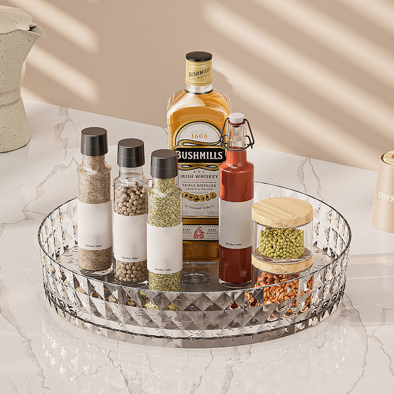 Jual Free Rotating Spice Canister Organizer Turntable Living Room ...