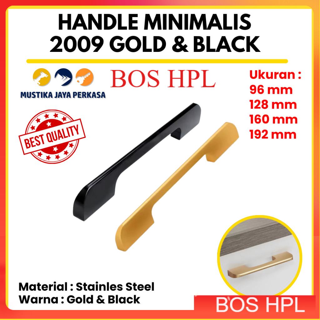 Jual Handle Minimalis 2009 Hitam Gold Emas Silver Tarikan Lemari Laci ...