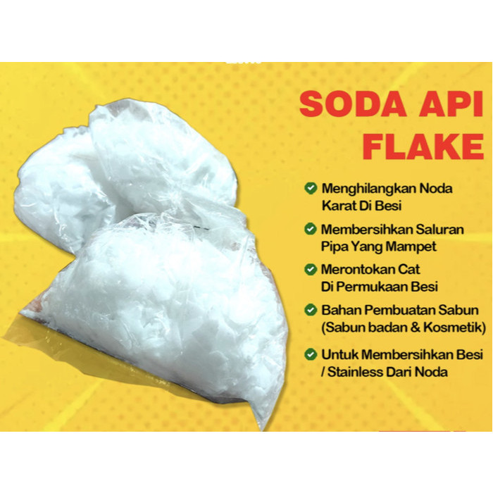 Jual Soda Api Bubuk Caustic Soda Flake NaOH Anti Sumbat Saluran Selokan ...