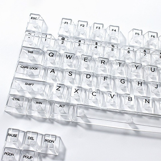 Jual Crystal Transparent Cherry Profile Keycaps For Mechanical Gaming ...