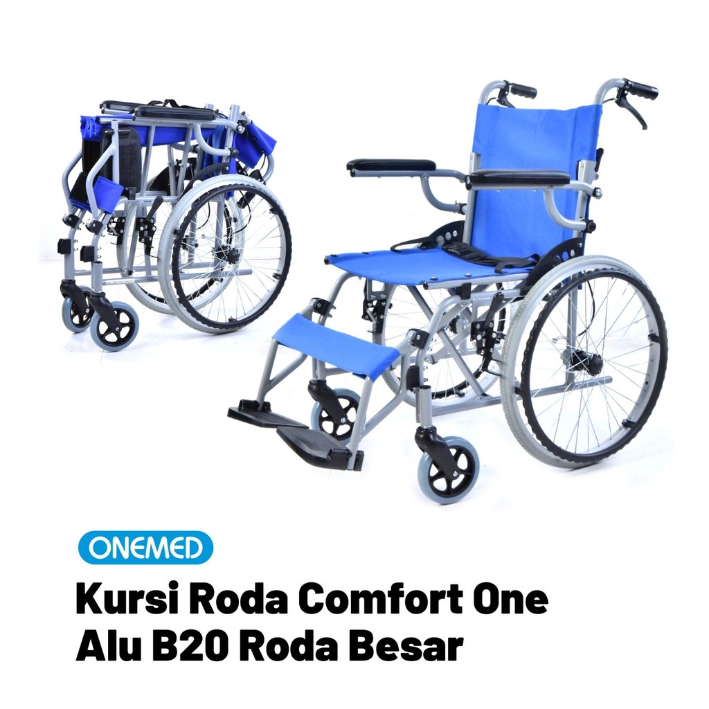 Jual ONEMED Kursi Roda Comfort One ALU B20 Roda Besar OB | Shopee Indonesia