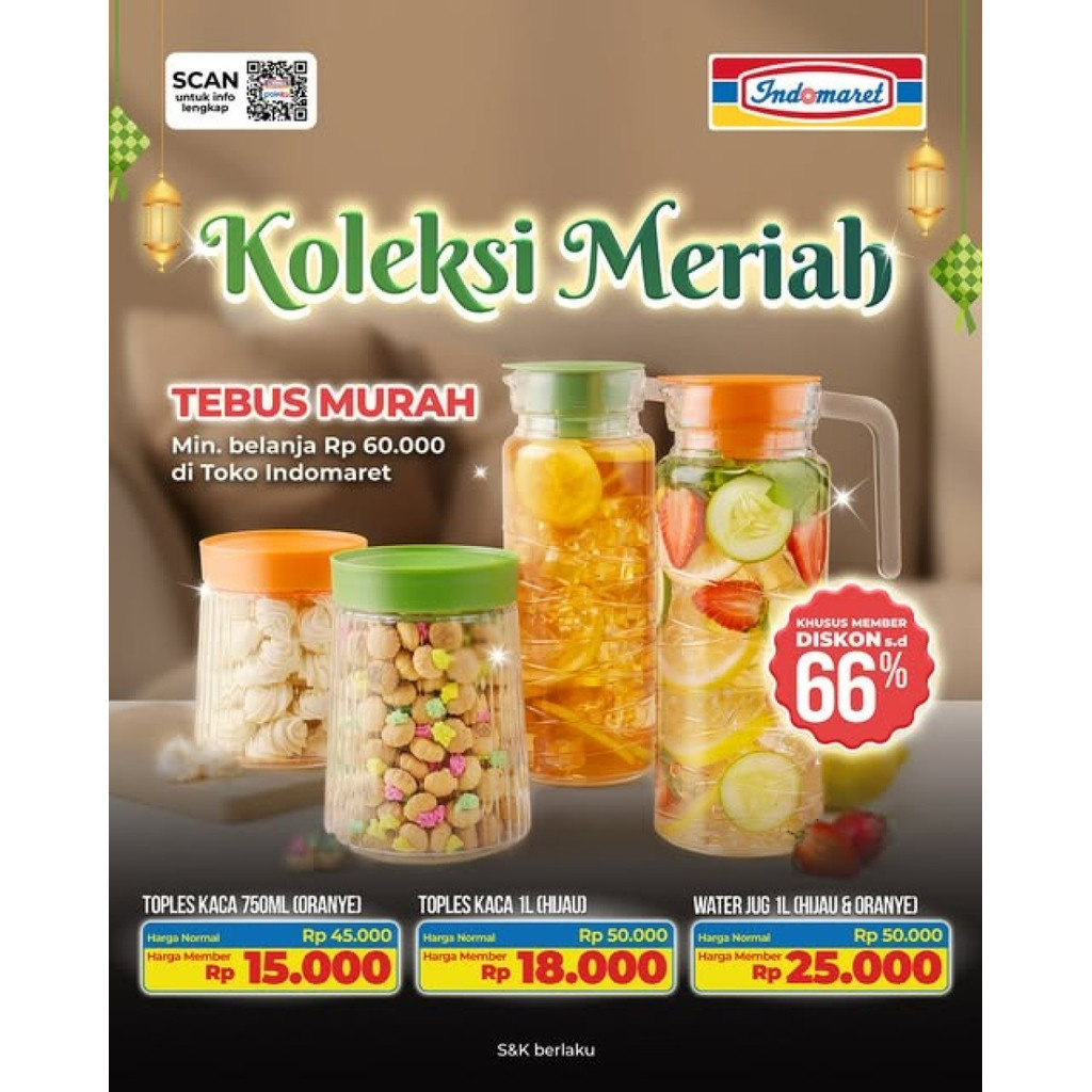 Jual IDM Mobius Water Jug Toples Kaca Lebaran 2025 | Shopee Indonesia
