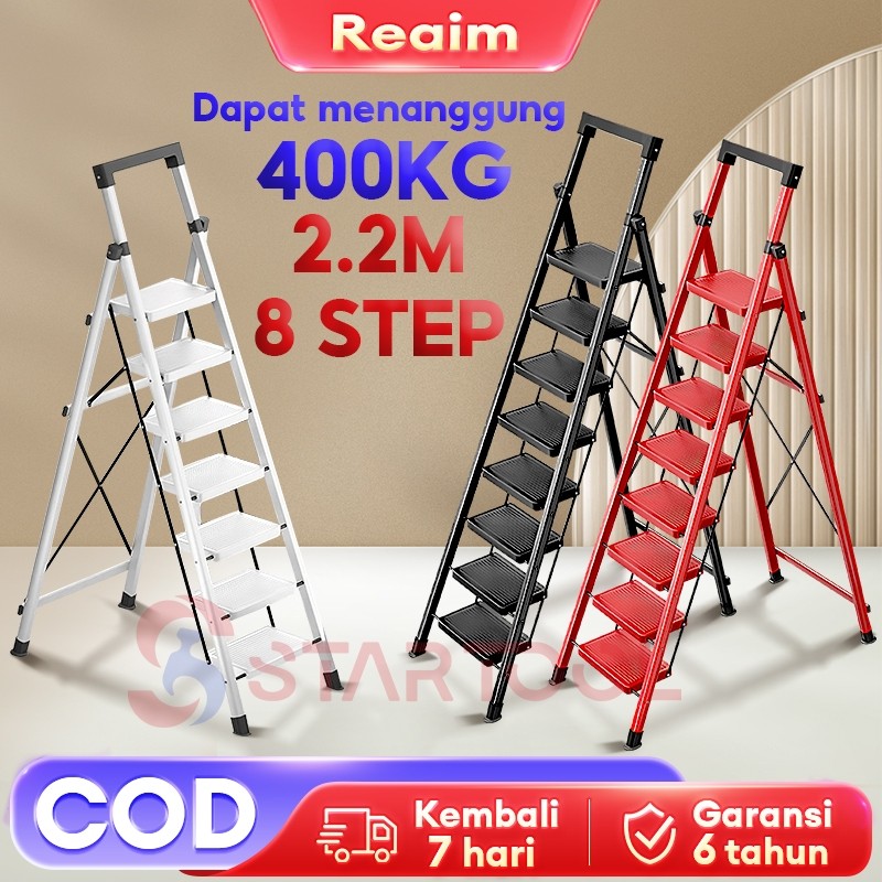 Jual VF65TA （COD）Tangga 3/4/5/6 Step Tangga Lipat Multifungsi Lipat Tangga Besi Household Ladder ...