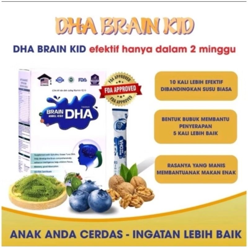 Jual DHA Brain Kids Original 100% - Vitamin Nutrisi Otak Anak Cerdas ...