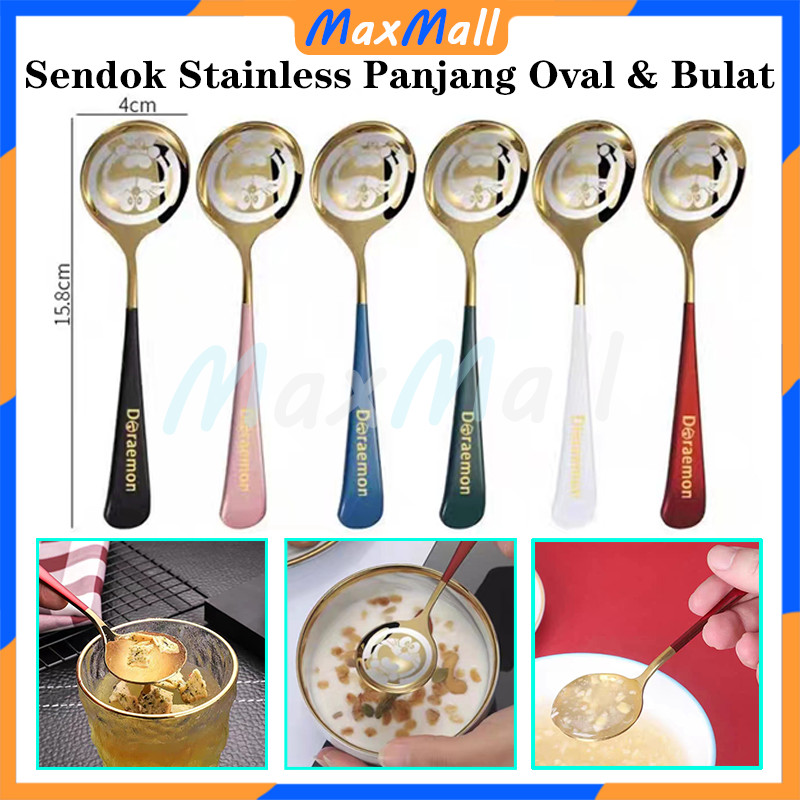 Jual Spoon Stainless Sendok Bulat Endok ES kopi Panjang Sendok Makan ...