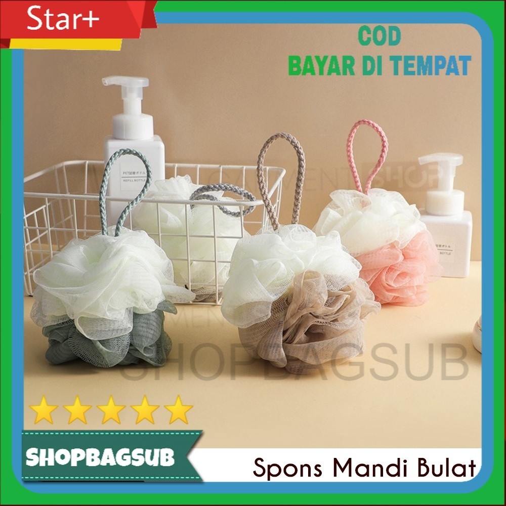 Jual Shower Puff Spons Mandi Besar Pengangkat Daki Sponge Busa Bagus ...