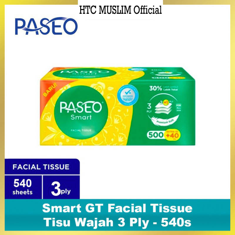 Jual Tissue Paseo Smart 540 (500+40 Ply) 3 Ply Facial Tisu Tissu Wajah ...