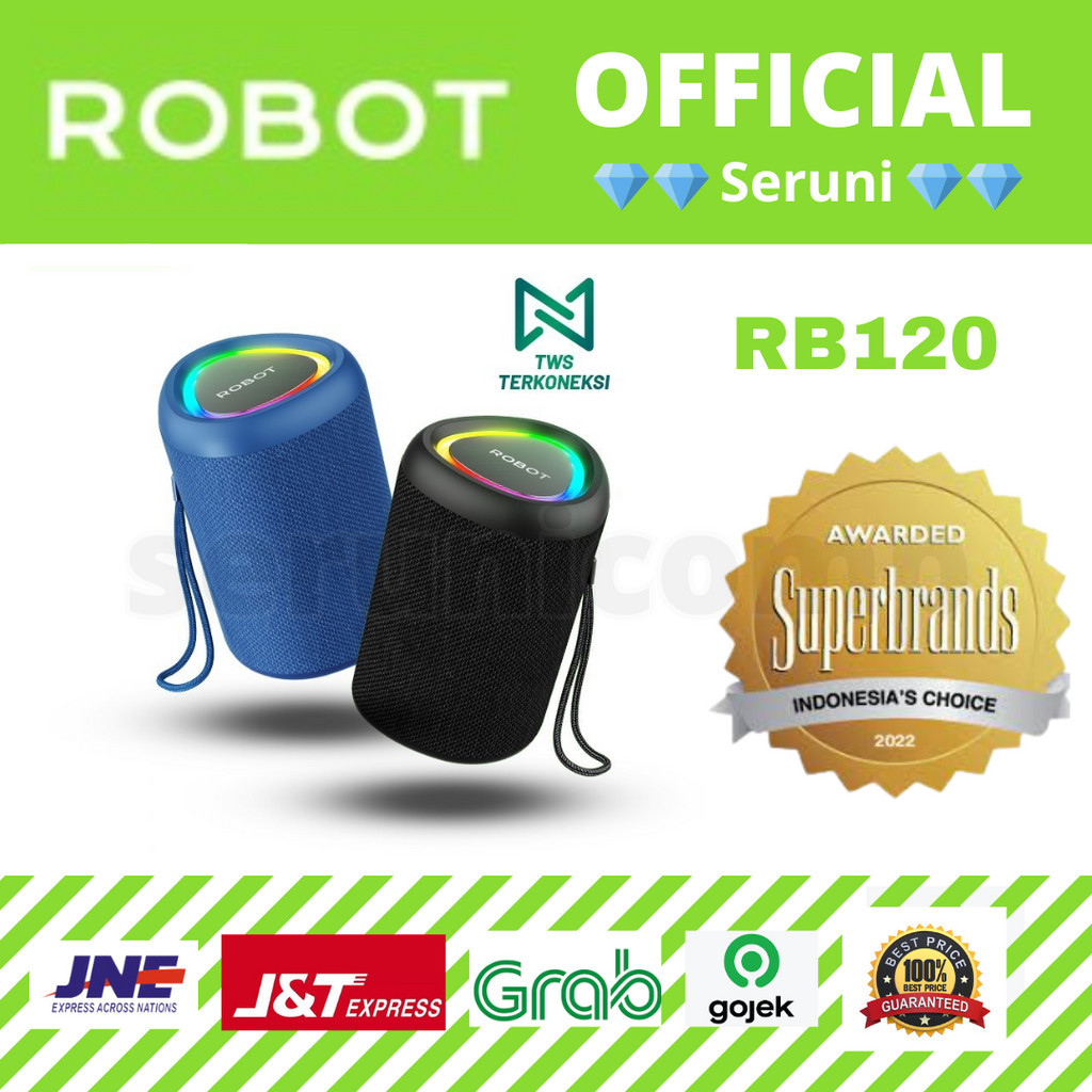 Jual ROBOT RB120 Speaker Bluetooth 5.3 RGB Waterproof IPX4 | Shopee ...