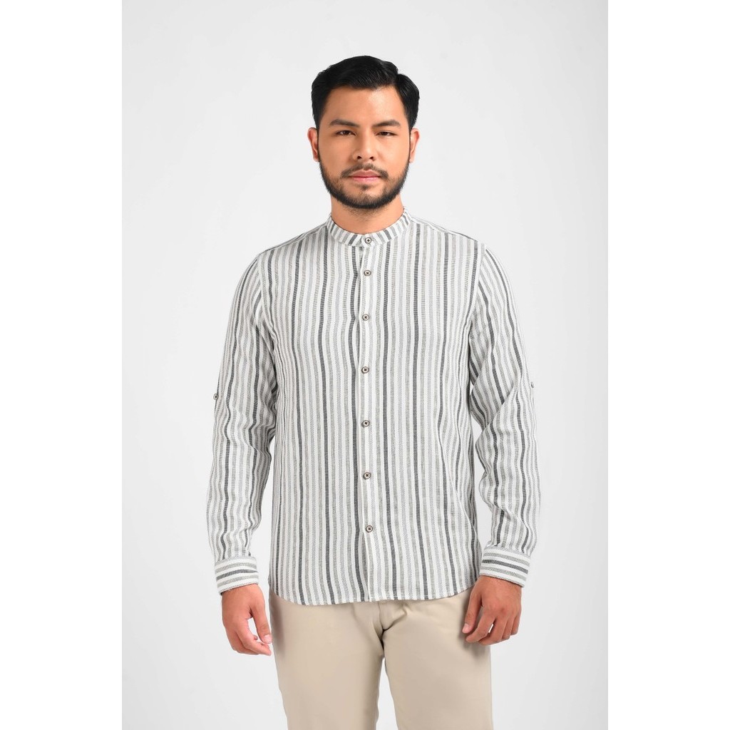 Jual MANZONE Kemeja Shanghai Lengan Panjang Pria CALVE - White | Shopee ...