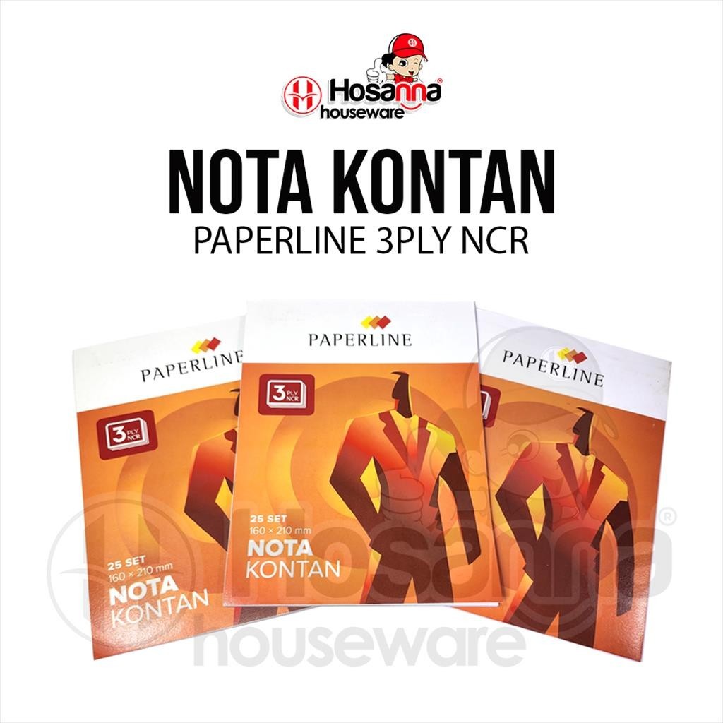 Jual Nota Kontan Besar 3ply Isi 25 Lembar / Nota Besar Paperline ...
