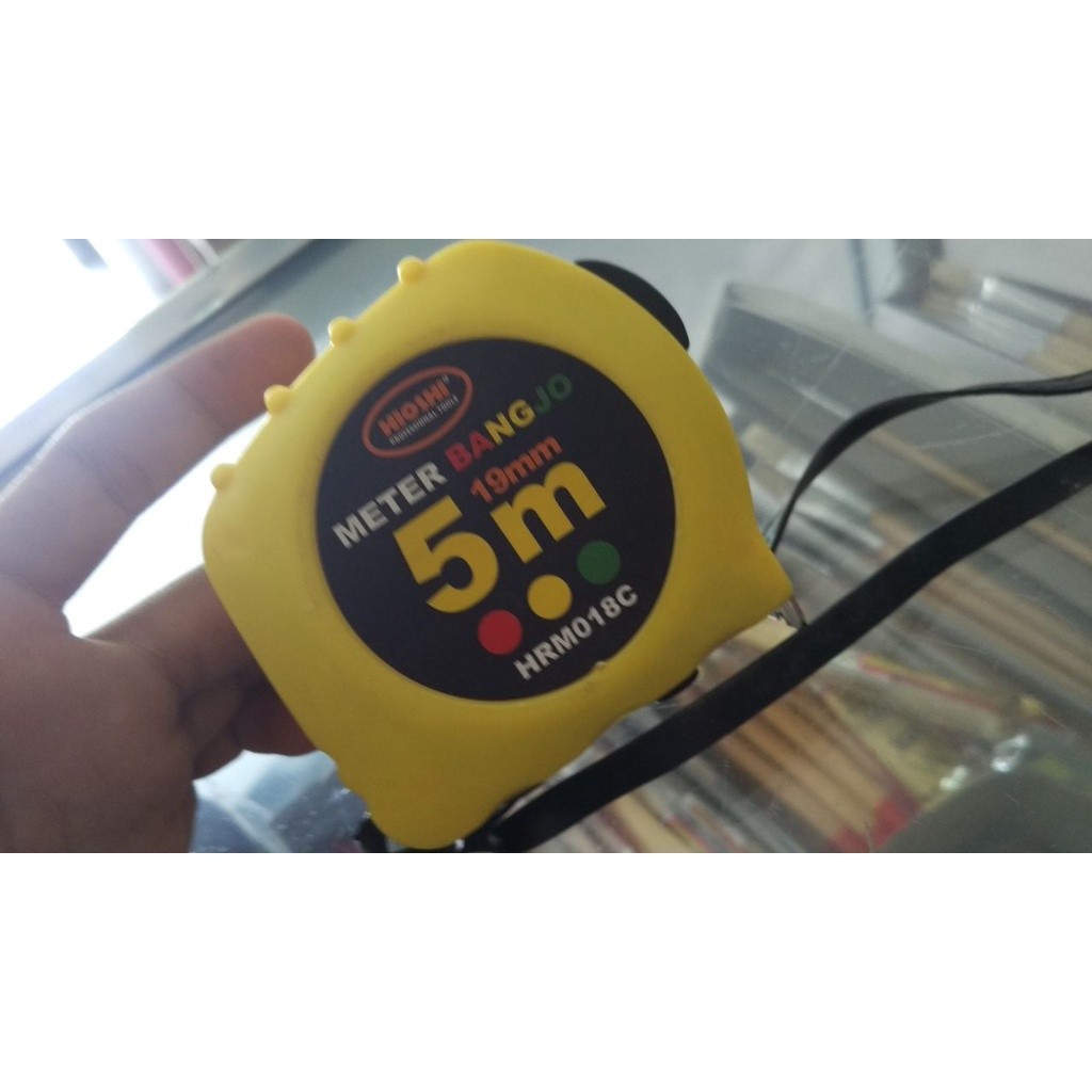 Jual TAHAN BANTING! Rol Meter ABS Hioshi 5 Meter Measuring Tape 5 Meter ...