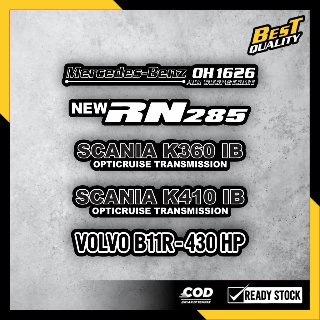 Jual Stiker Bus 5 PCS TIPE CHASSIS - LOGO KAROSERI DI INDONESIA ADI ...