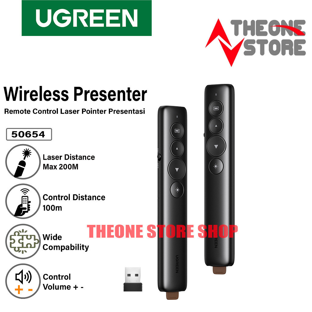 Jual UGREEN Wireless Presenter Laser Pointer Presenter ,Remote Laser Pointer Untuk Presentasi ...