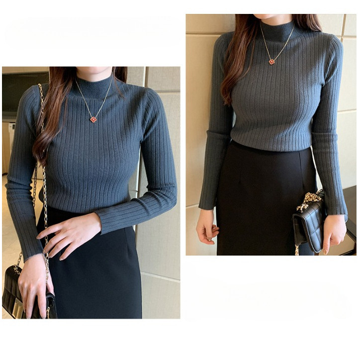 Jual Brasay Atasan Baju Wanita Sweater Inner Rajut Baju Rajut Lengan ...