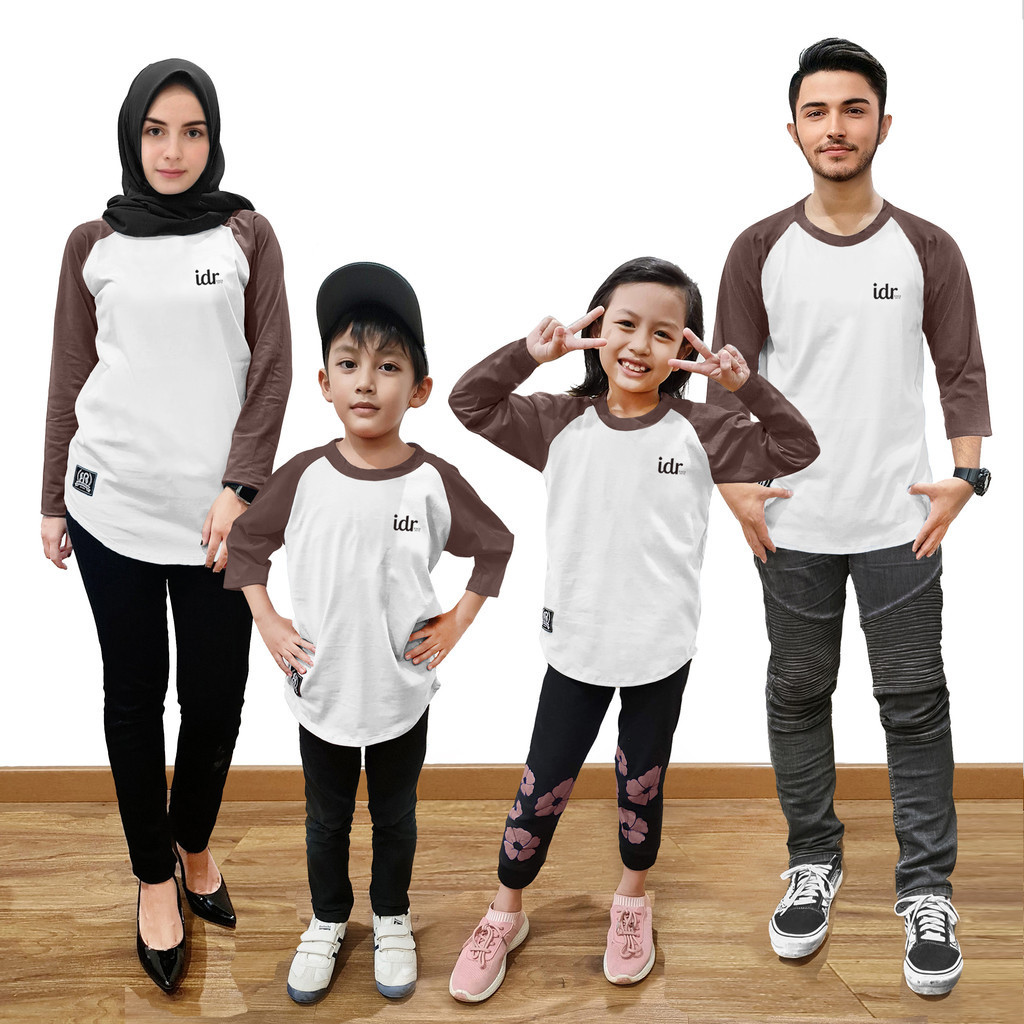 Jual Indonesia Raglan Warna Putih - Coklat Kaos Family Set Keluarga ...