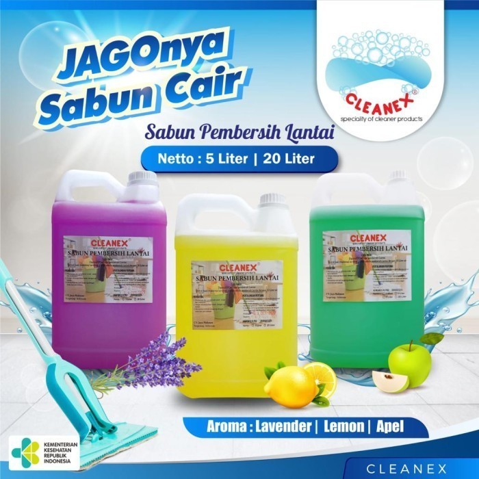 Jual SABUN PEMBERSIH LANTAI FLOOR CLEANER CLEANEX KEMASAN 5L | Shopee ...