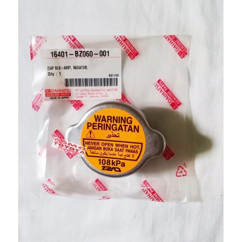 Jual New Tutup Cap Radiator Toyota Agya Ayla Calya Sigra 16401-BZ060 ...