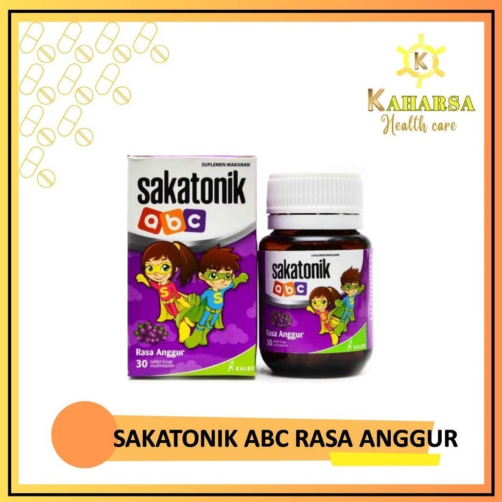 Jual SAKATONIK ABC TABLET HISAP RASA ANGGUR Vitamin Anak/Vitamin Daya ...
