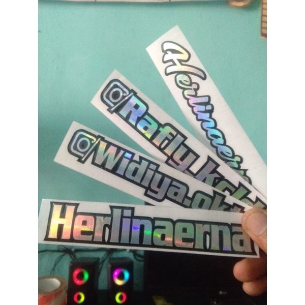 Jual STIKER CUSTOM NAMA IG, YOUTUBE, WA, STIKER HOLOGRAM IG FB YOUTUBE ...