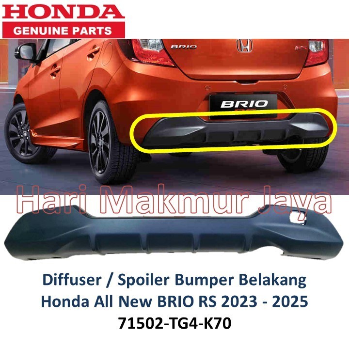 Jual Diffuser Bemper Belakang ALL NEW HONDA BRIO RS 2023 2024 original ...