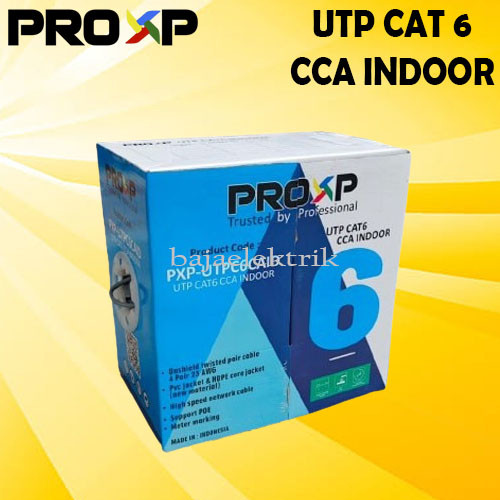 Jual PROXP CABLE UTP CAT 6 CCA INDOOR GREY /ROLL | Shopee Indonesia