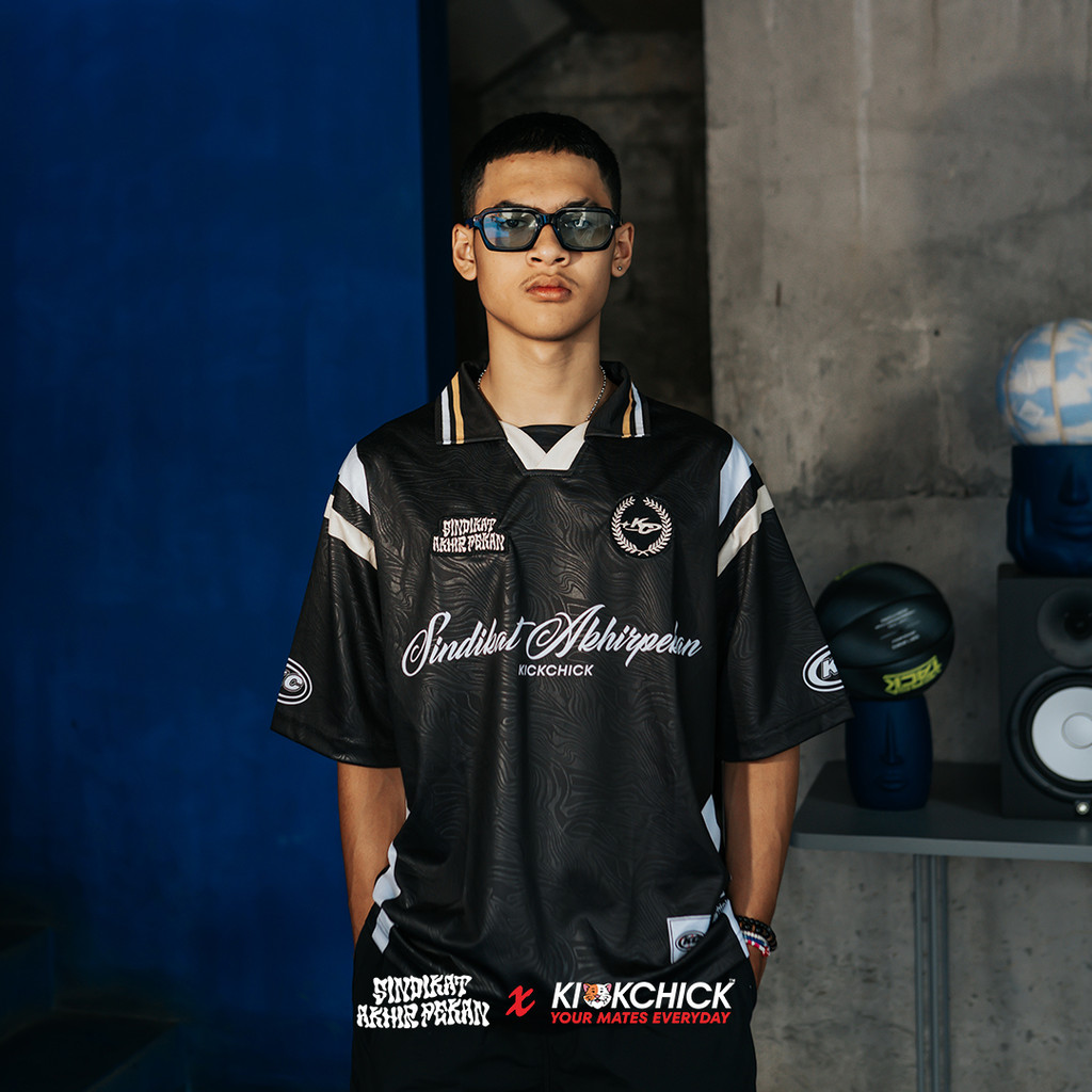 Jual Kickchick X Sindikat Akhir Pekan Jersey Kerah Made Black Black ...