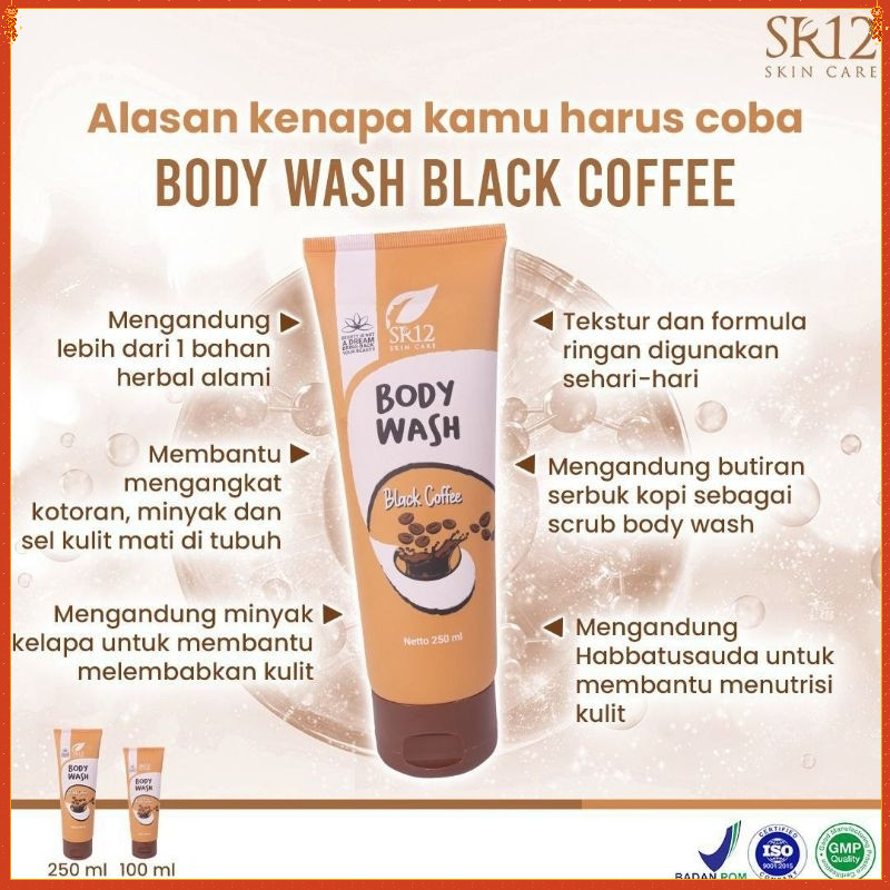 Jual Body Wash Black Coffee SR12 Sabun Mandi Sabun Cair Herbal Sabun ...