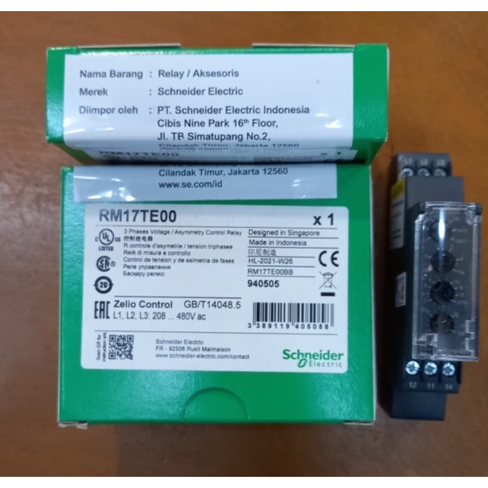 Jual RM17TE00 Phase Control Relay Schneider (Ass/Seq/Loss/Over/Under ...
