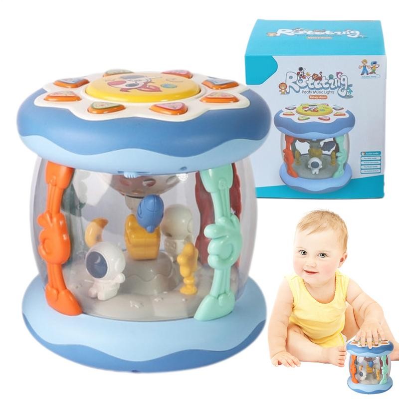 Jual Musical Rotating Projector Astronaut Push And Spin Rotating Toy ...