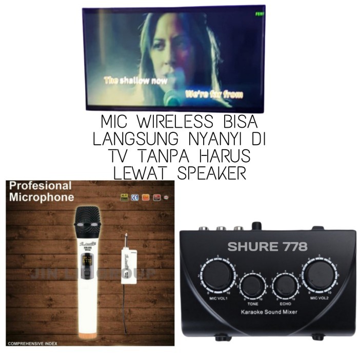 Jual MIC WIRELESS AUDIO LAN-MIXER ECHO SHURE KARAOKE BISA LANGSUNG KE ...