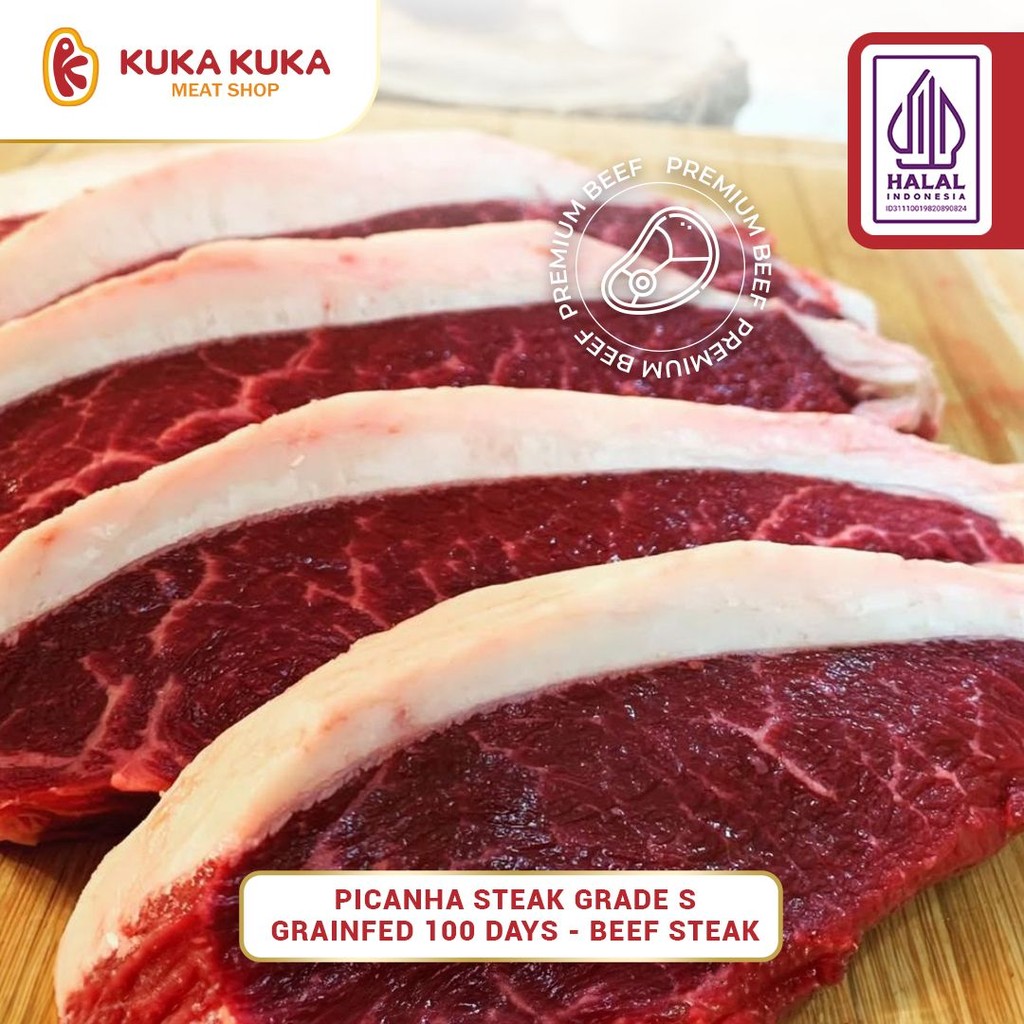 Jual ⁠⁠Picanha Steak Beef Grainfed 100days - Premium Beef 200g | Shopee ...
