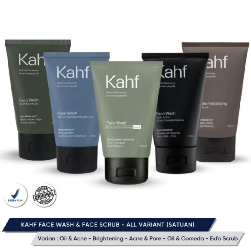 Jual READY All Series Kahf Face Wash & Scrub 100ml All Variant (Satuan ...