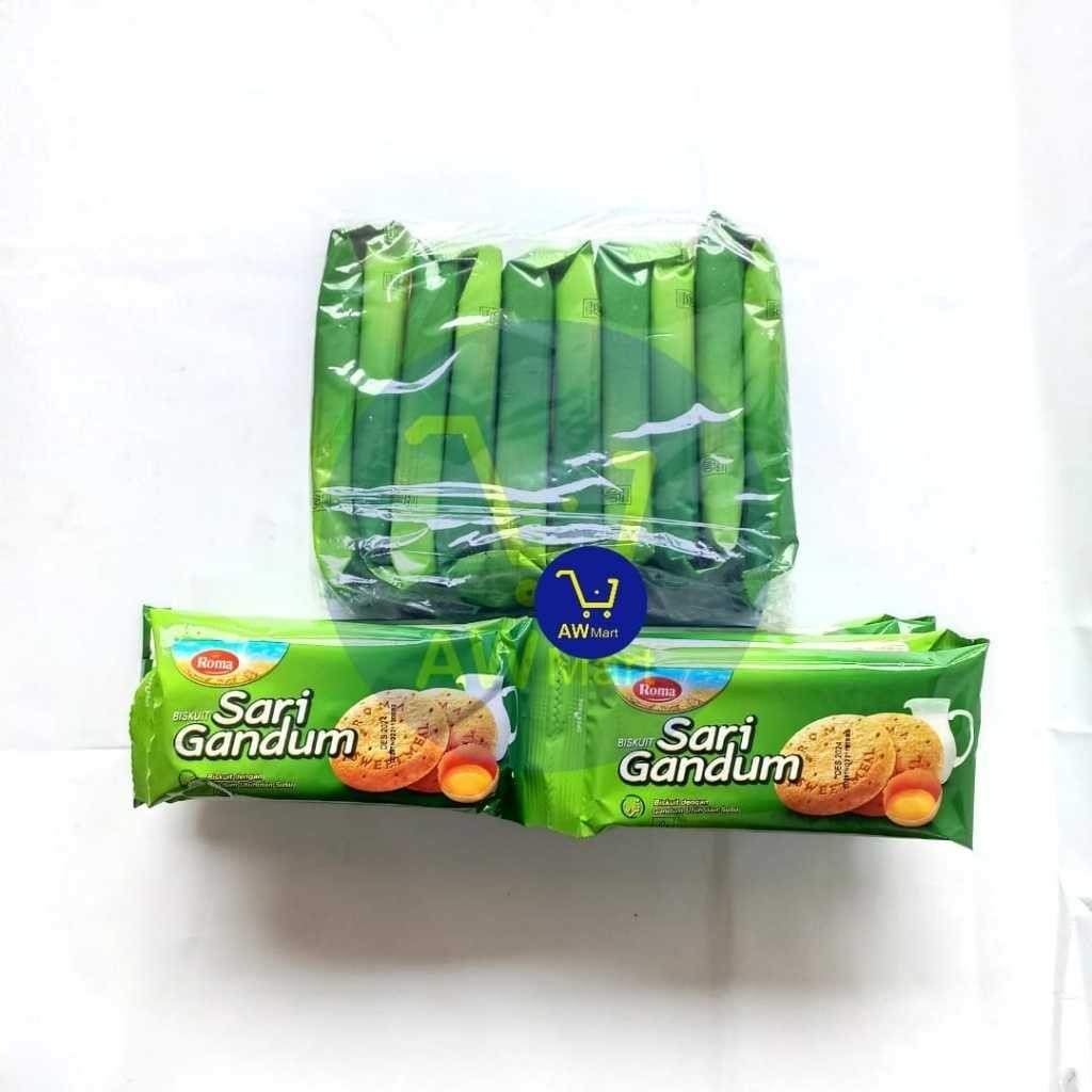 Jual ROMA SARI GANDUM RENCENG ISI ( 10 SACHET X 39 GRAM ) - BISKUIT ...