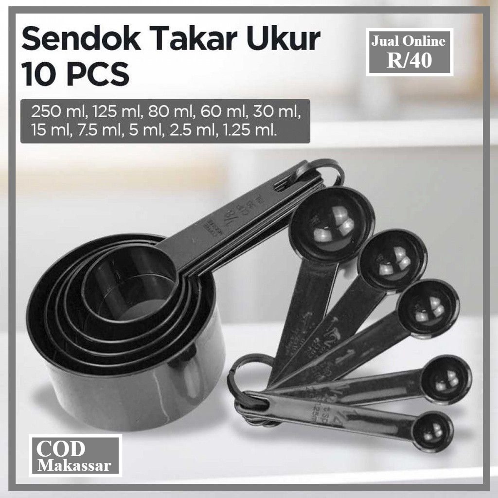 Jual HITAM 10 PCS - Sendok Takar Barista Bartender Café Coffee Shop ...