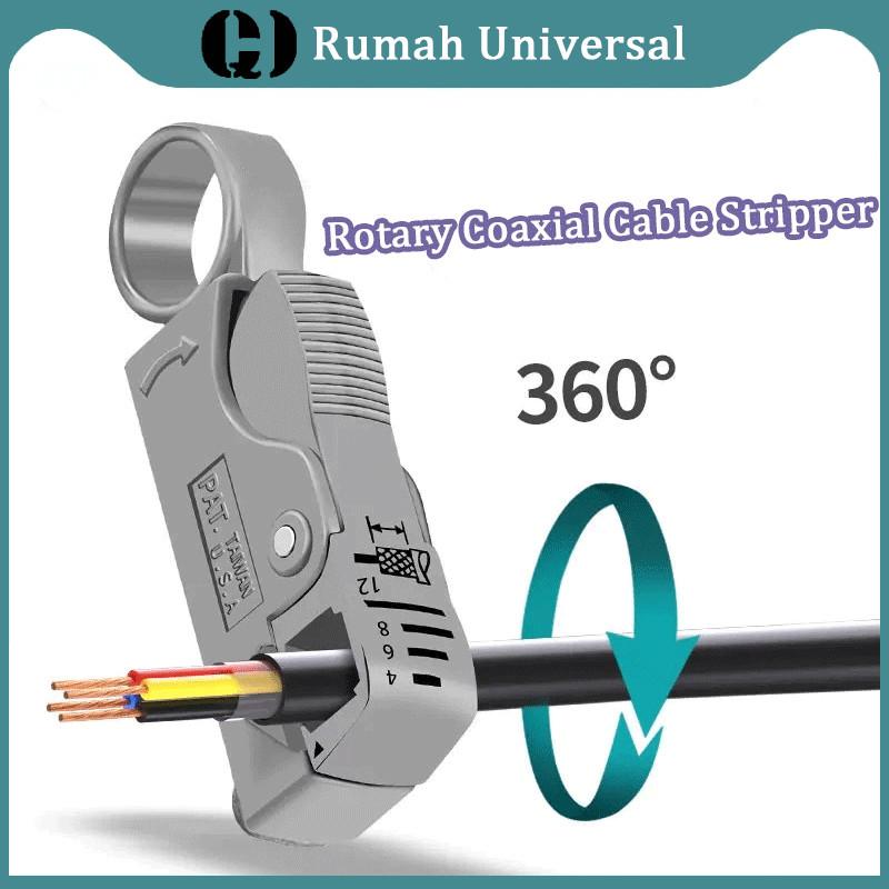 Jual 360°Rotary Coaxial Cable Stripper Alat kupas kabel rotary wire ...