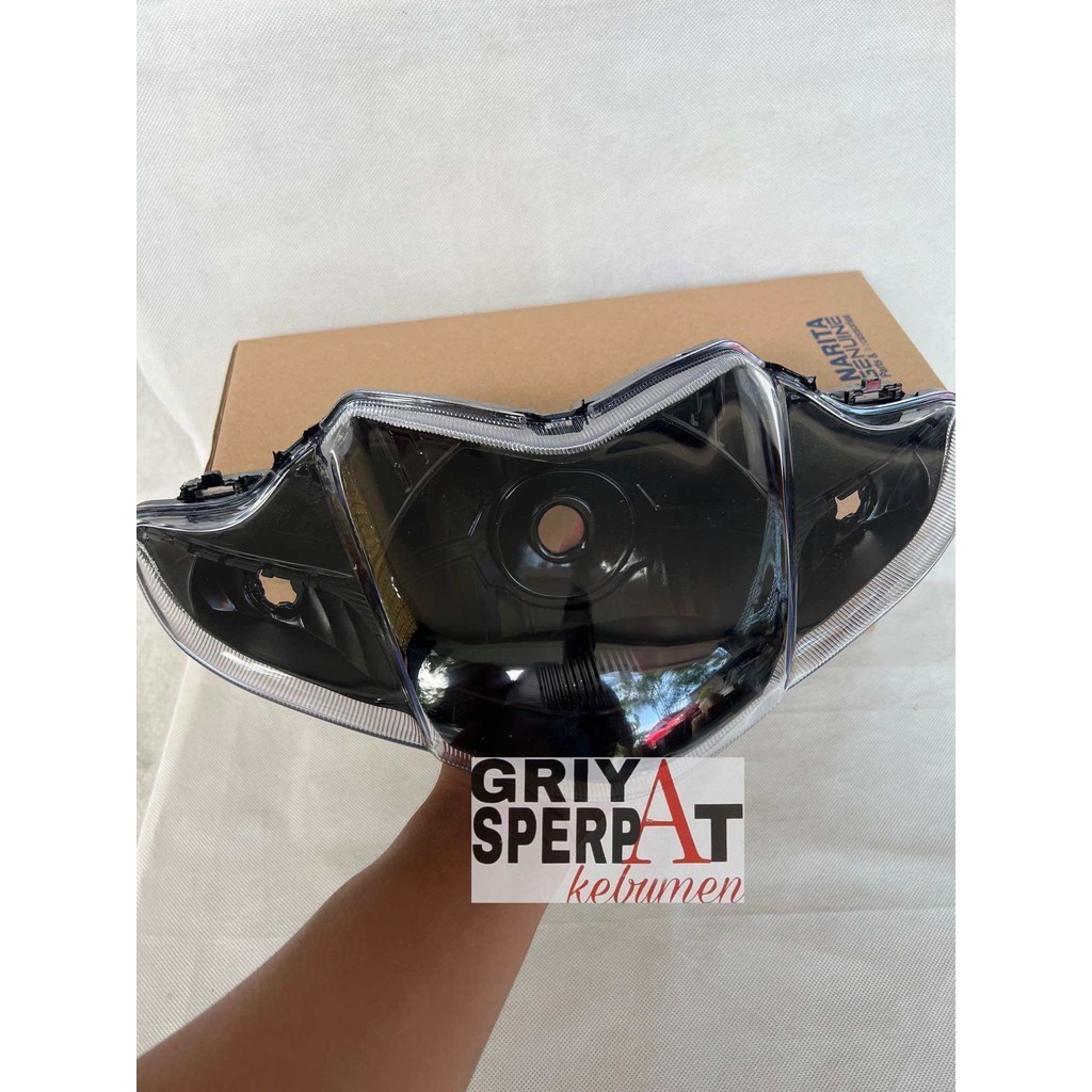 Jual REFLEKTOR LAMPU DEPAN REVO ABSOLUTE FULL HITAM SMOKE | Shopee ...